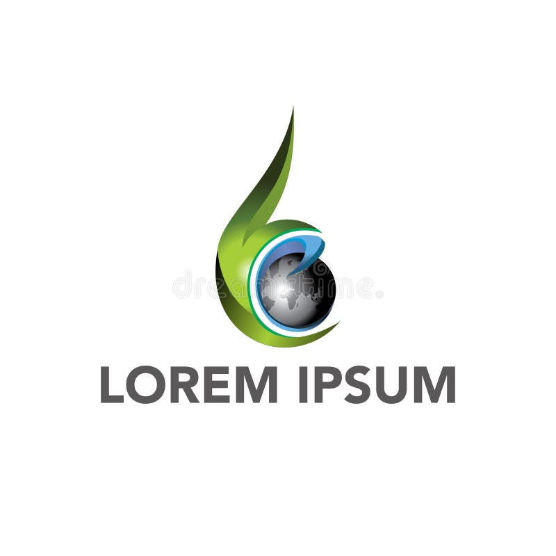 3d Oil and Globe Concept Logo Vector Stock Vector - Illustration of ...