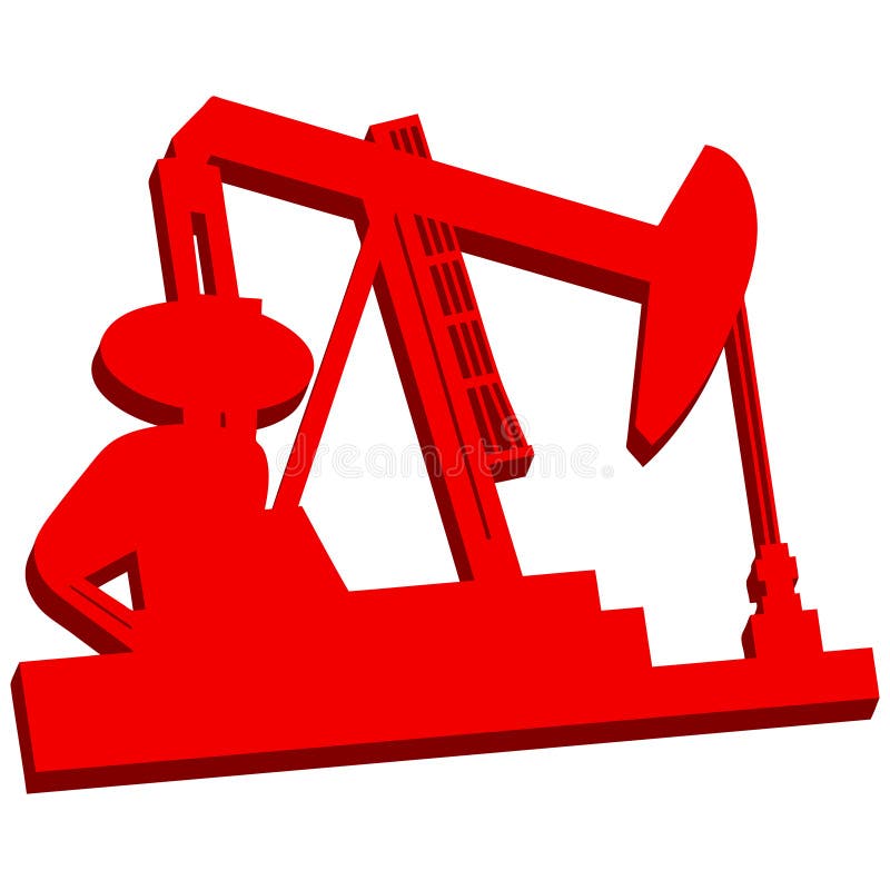 3D Oil Rig Icon stock vector. Illustration of vector - 53401414