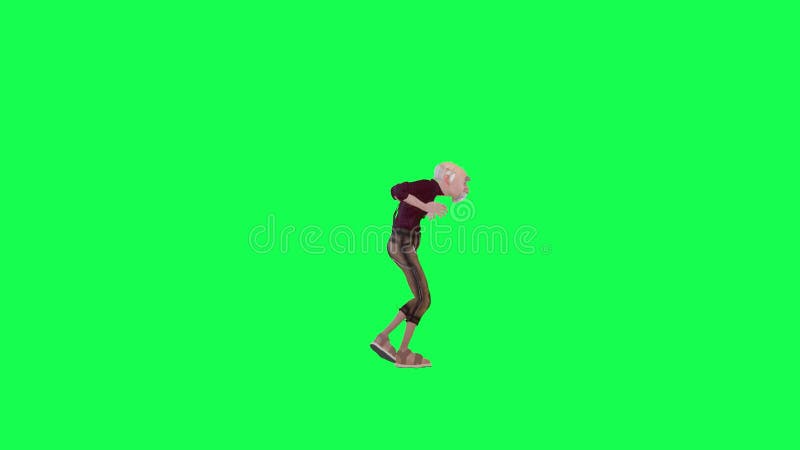 3D Old Man Dancing , Chroma Green Screen with 4k Rendering of People ...