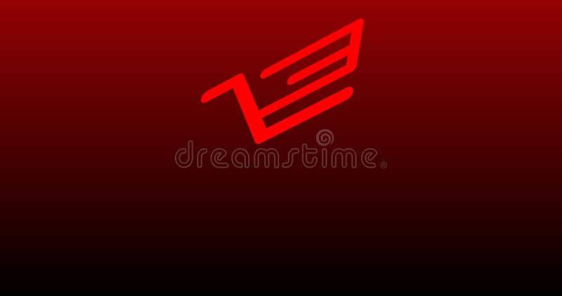 3D Online Shopping Logo and Text in Abstract Illustration High ...