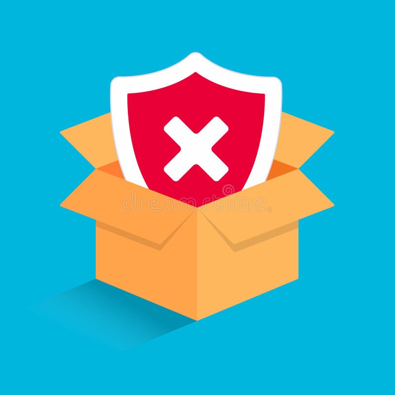 3d Open Box With Check Mark Tick In The Shield In The Box Vector ...