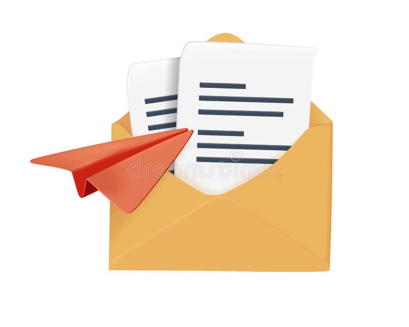 Envelope Open Paper Plane Stock Illustrations – 497 Envelope Open Paper ...