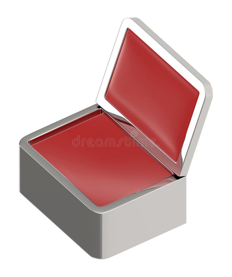 3d Opened Empty Box in White Isolated Background Stock Illustration ...