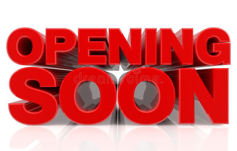 3D OPENING SOON Word 3d Rendering Stock Illustration - Illustration of ...