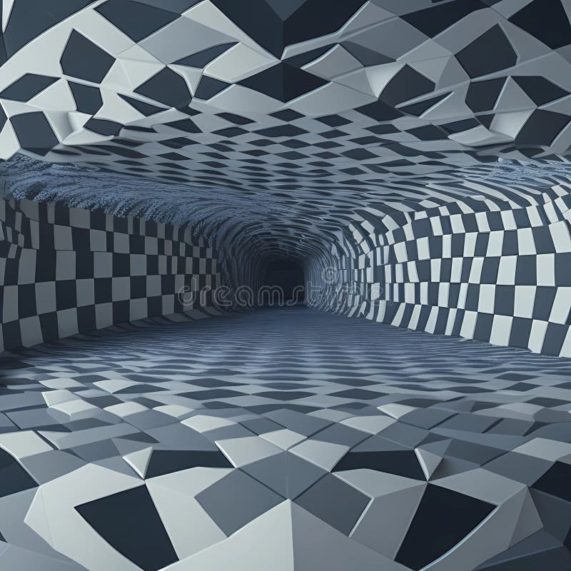 3d Optical Illusion Background Stock Illustration - Illustration of ...