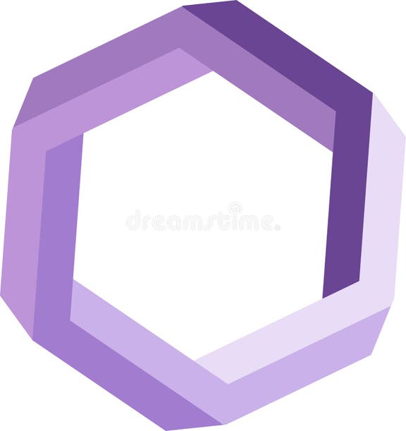 3D Optical Illusion: Impossible Hexagon Stock Photo - Illustration of ...
