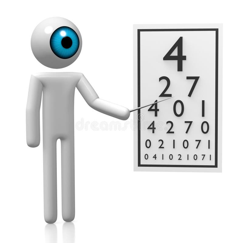 3D Cartoon Eye, Eyeball - Optician, Optometrist Concept Stock ...