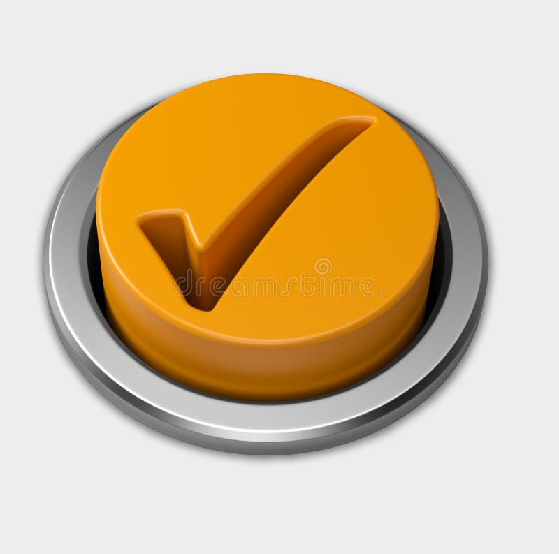 3D Orange Agreement/check List Stock Illustration - Illustration of ...