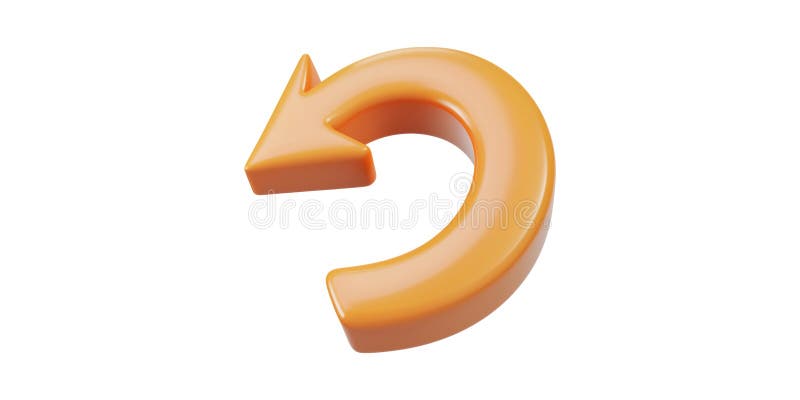 3D Orange Arrow Icon. Symbolizes Direction, Navigation, and User ...
