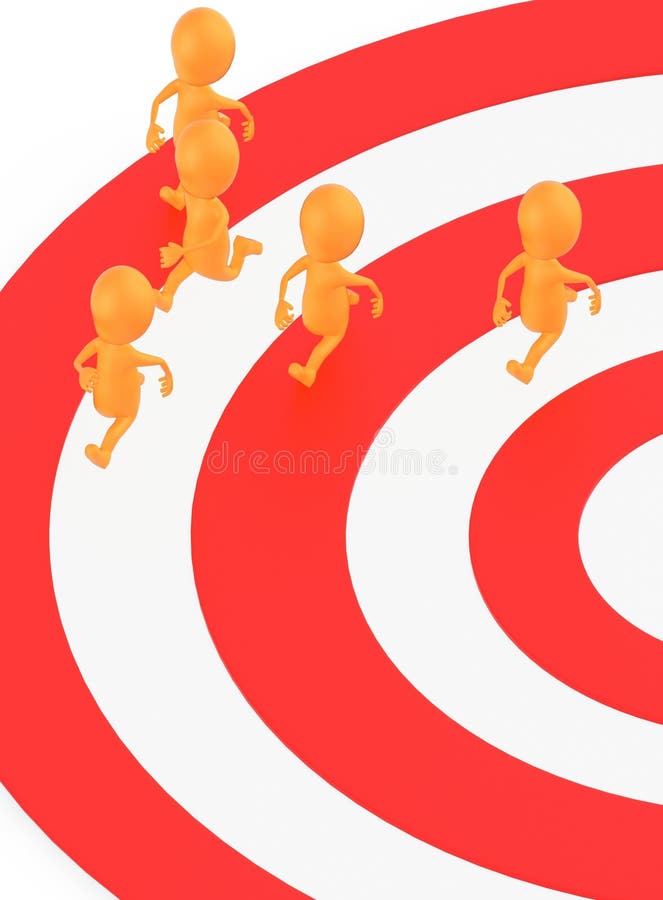 3d Orange Character,s Running on a Track Stock Illustration ...