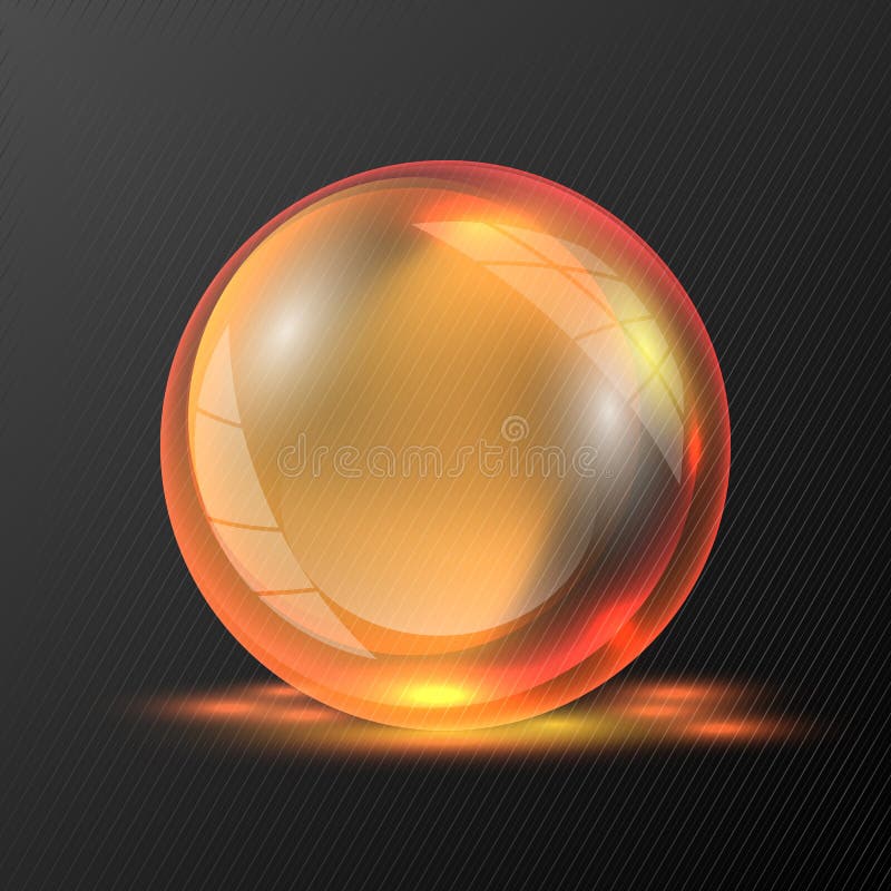 3d vector orange sphere stock vector. Illustration of graphic - 5890634
