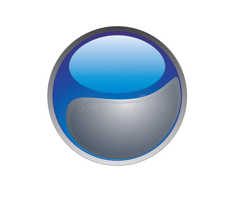 A 3d Orb Icon in Metallic Color Stock Vector - Illustration of button ...