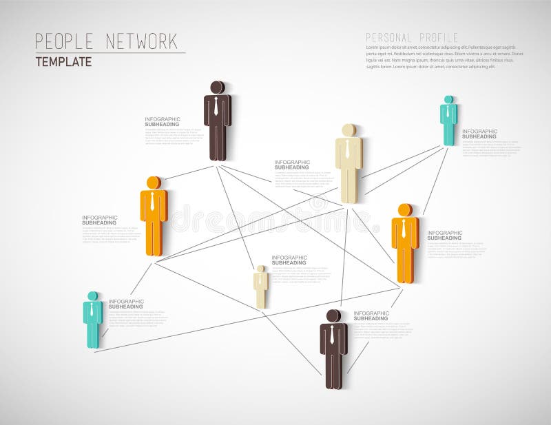 3D Organisation Personal Network Vector Template. Stock Vector ...