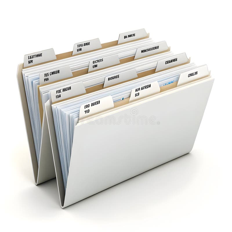 3D organize folder stock illustration. Illustration of workplace ...