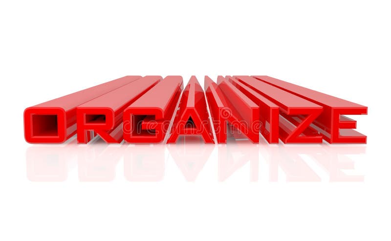 Organize Word Means Manage Structure and Organization Stock ...