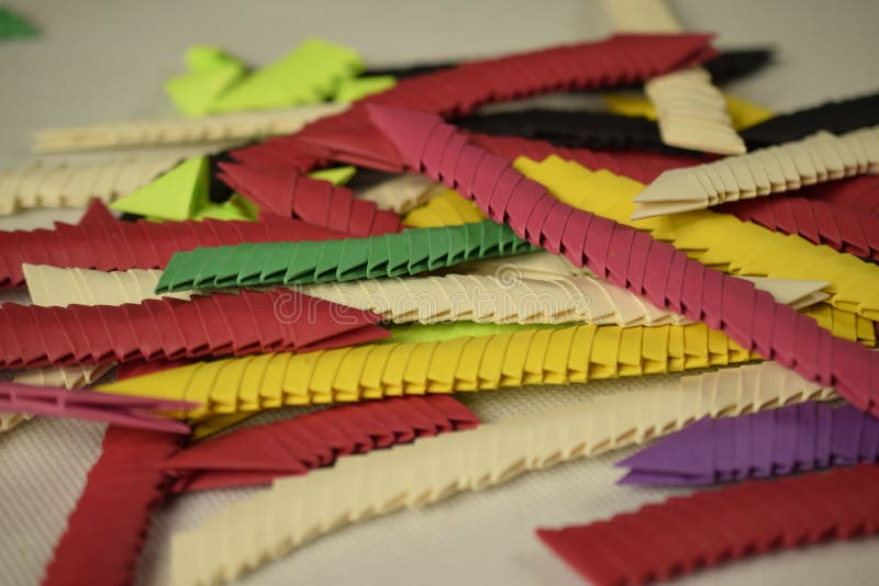 Modular Origami Pre Made Triangle Modules Stock Photos - Free & Royalty ...