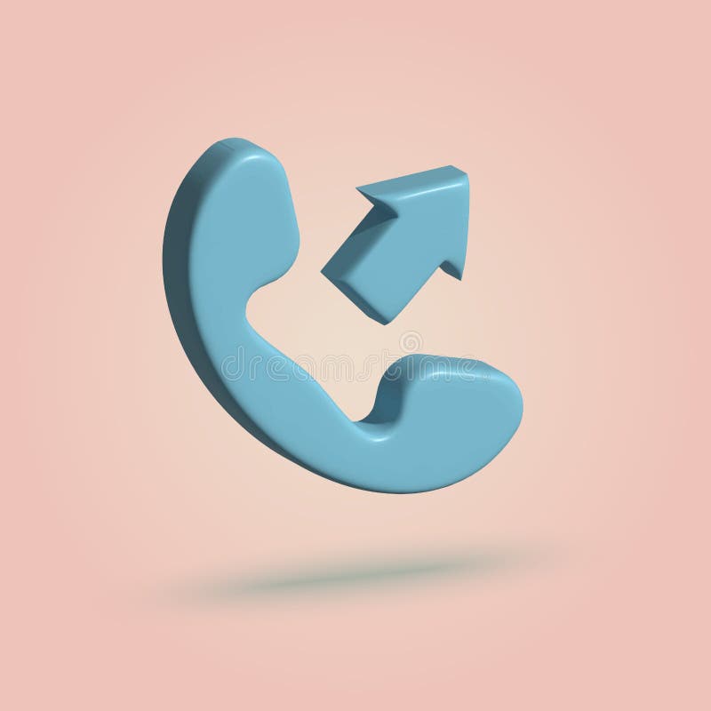 3d Outgoing Call Icon. Vector Stock Vector - Illustration of outgoing ...