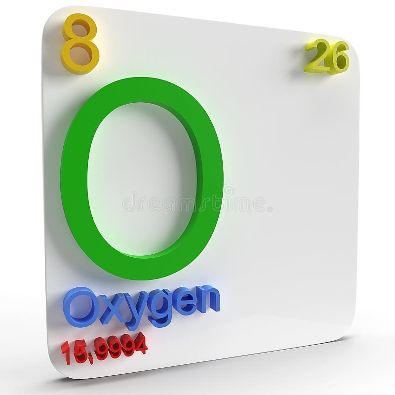 Oxygen Periodic Table of the Elements Vector Illustration Eps 10 Stock ...