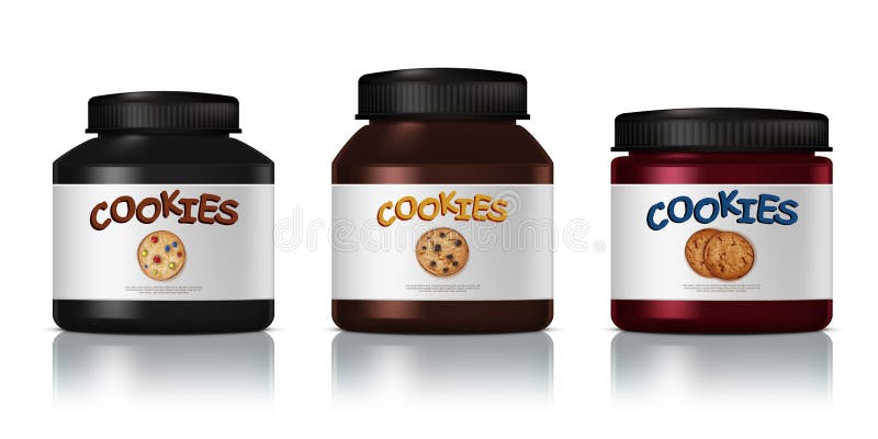 3D Packaging Design for Chocolate Cookies Set Stock Illustration ...