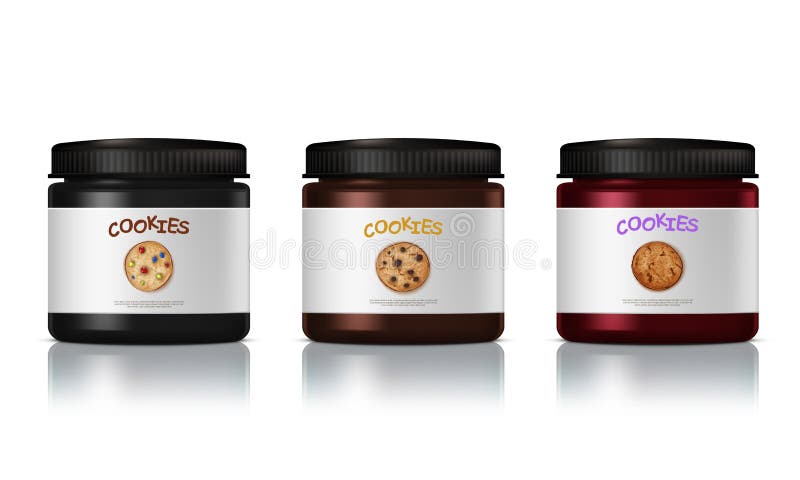 3D Packaging Design for Chocolate Cookies Set Stock Illustration ...