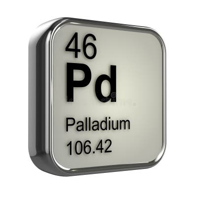 3d Palladium element stock illustration. Illustration of periodic ...