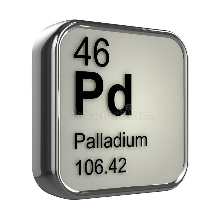 3d Palladium element stock illustration. Illustration of periodic ...
