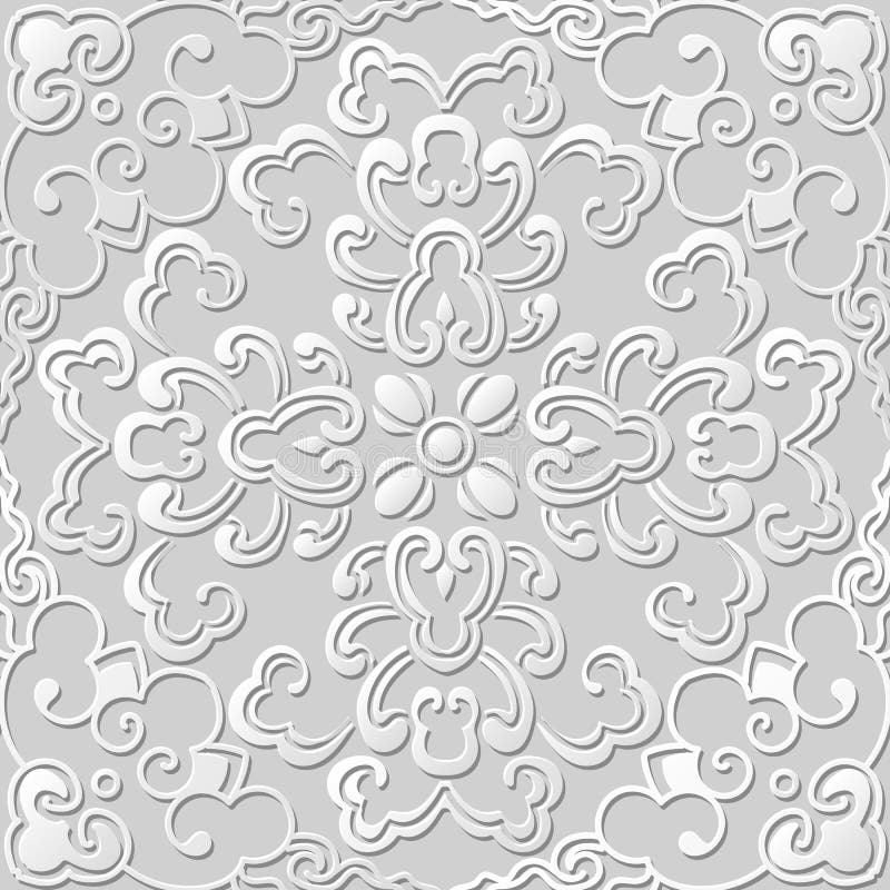 3D Paper Art Pattern Curve Spiral Round Flower Stock Vector ...