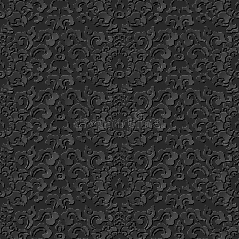 3D Paper Art Pattern Spiral Curve Leaf Flower Stock Vector ...