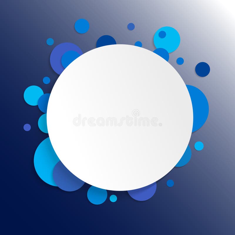 3D Paper Background with Circles with Place for Text. Stock ...