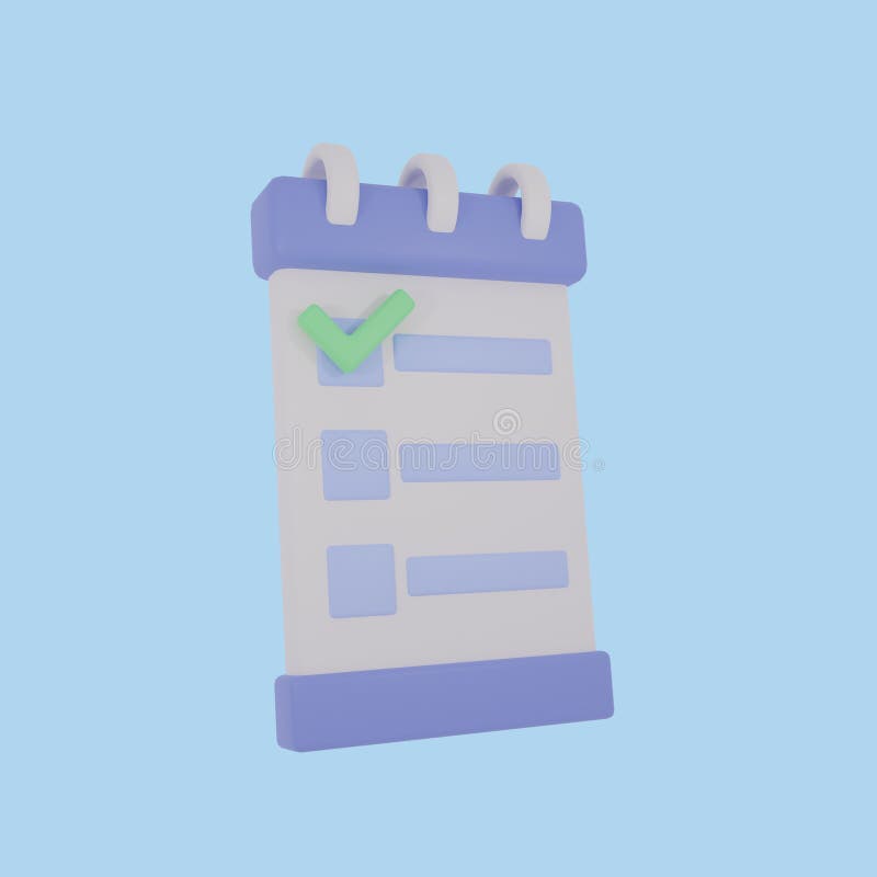 3d Paper Clipboard Task Management Todo Check List Stock Illustration ...