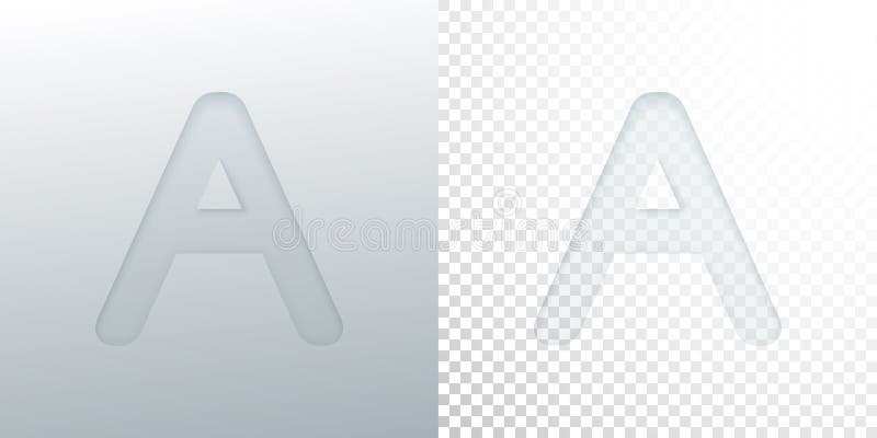 3d Paper Cut Letter a on Transparent Checkered Background. Stock Vector ...