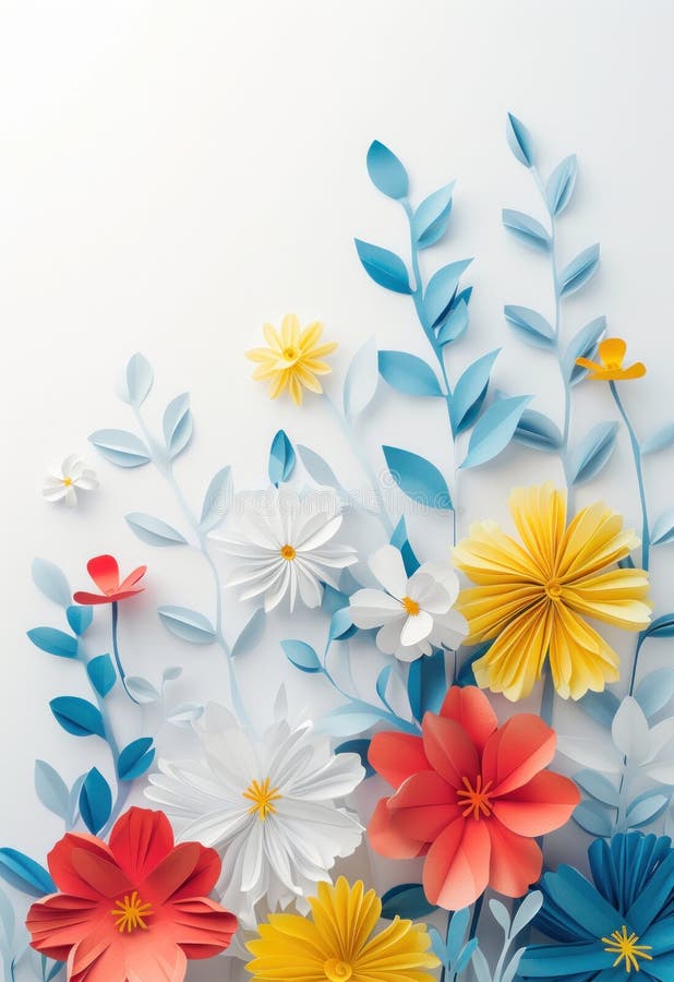 3d Paper Spring Flowers Background Stock Illustrations – 5,704 3d Paper ...