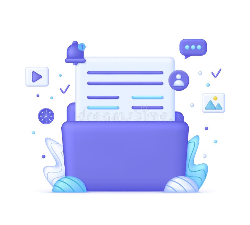 Paper Case Archive Document Reports Stock Illustrations – 60 Paper Case ...