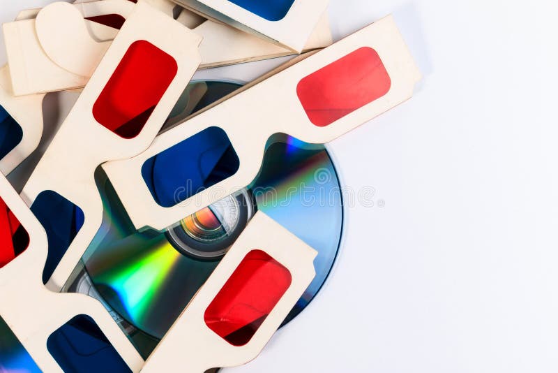 3D Paper Glasses and DVD Disc. Stock Image - Image of disc, paper: 69081641