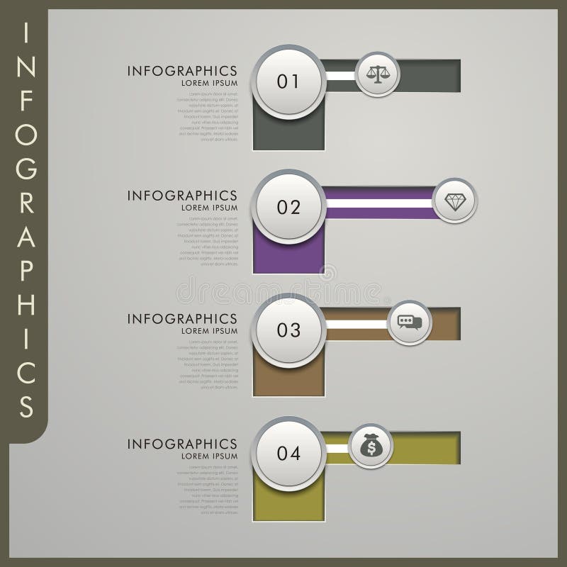 3d Paper Infographic Elements Stock Vector - Illustration of abstract ...