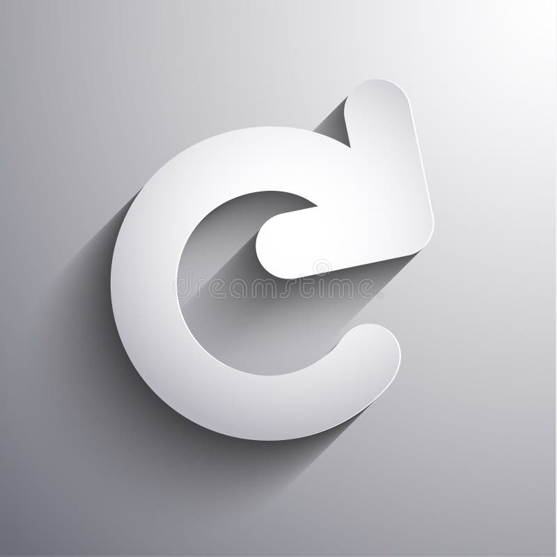 3d paper refresh sign stock vector. Illustration of round - 187131565