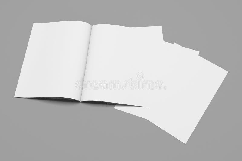 3D paper sheet open book stock illustration. Illustration of desk ...