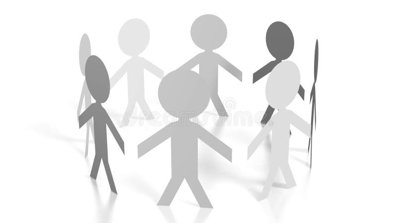 3D Papercut Characters - Teamwork Concept Stock Footage - Video of ...