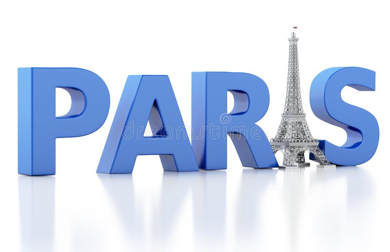 3d Paris Word Eiffel Tower Stock Illustrations – 26 3d Paris Word ...