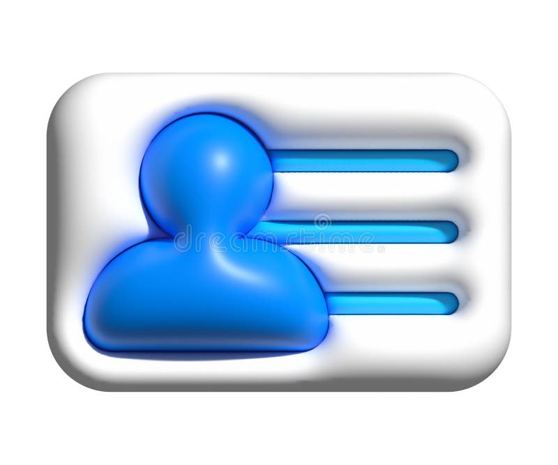 3D Passport Icon, ID Card Buttons for Emoji Stock Illustration ...