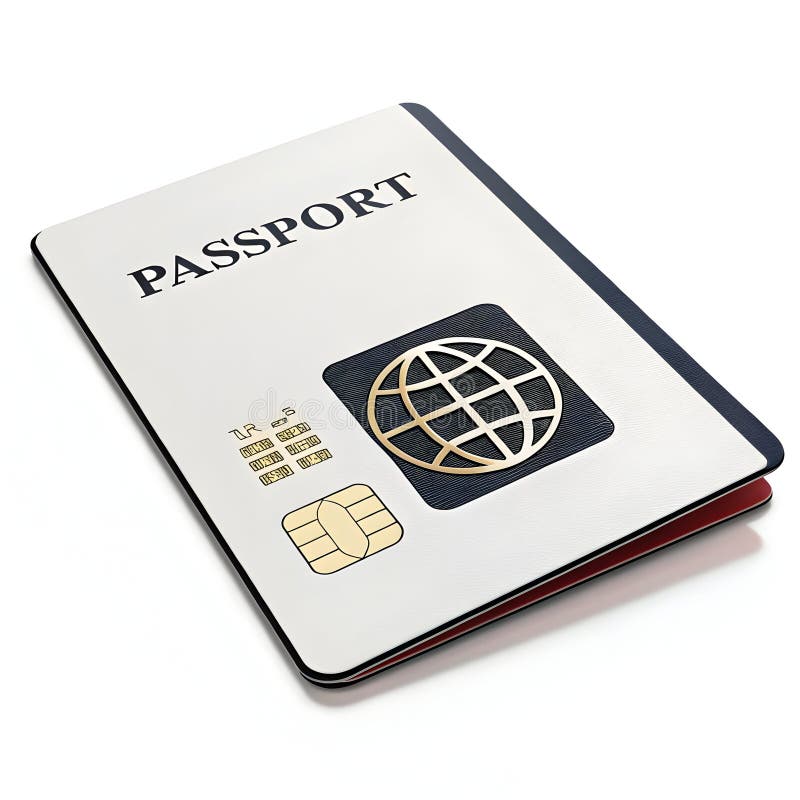 3D Passport Identification Document Icon Stock Illustration ...