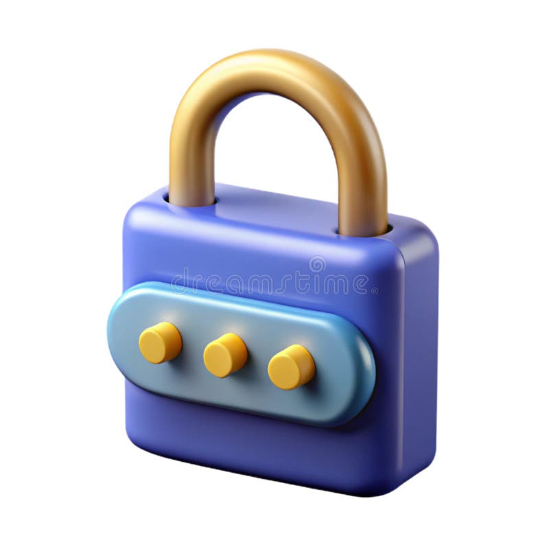 3D Password Lock Icon stock image. Image of lock, data - 359825757