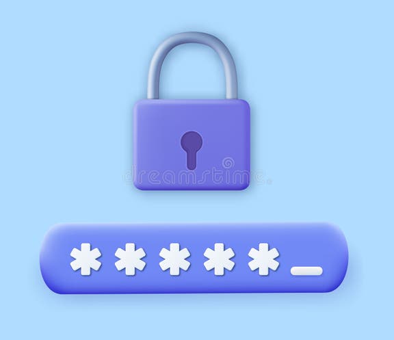 3d Password protected icon stock vector. Illustration of secure - 297974434