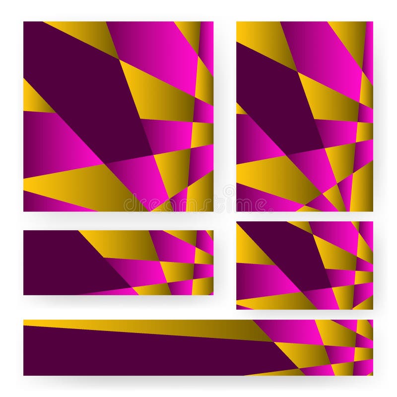 3d Patches Pattern Texture Business Templates Set Stock Vector ...