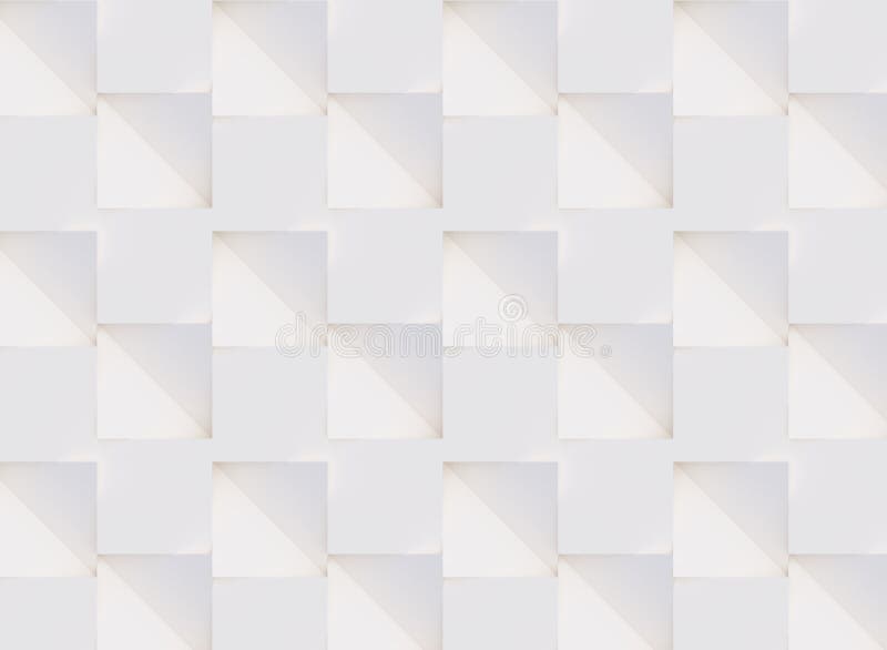 3D Pattern Made of White and Beige Geometric Shapes Stock Illustration ...