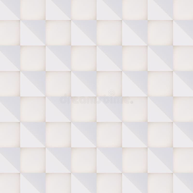 3D Pattern of White and Beige Geometric Shapes Stock Illustration ...