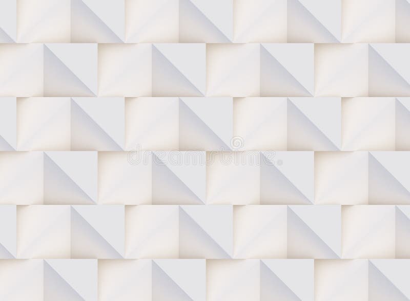 3D Pattern of White and Beige Geometric Shapes Stock Photo - Image of ...