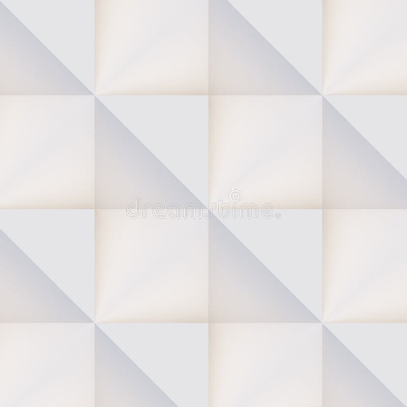 3D Pattern of White and Beige Geometric Shapes Stock Illustration ...