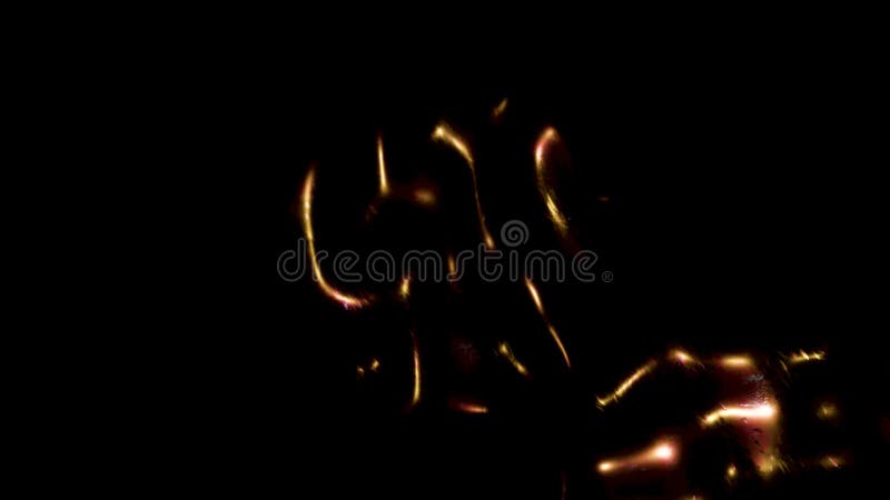 3d Patterns of Flames Surface Abstract Background. Gold Color Liquid ...