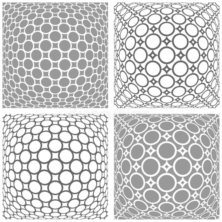 3D Patterns Set. Abstract Convex Geometric Backgrounds. Stock Vector ...